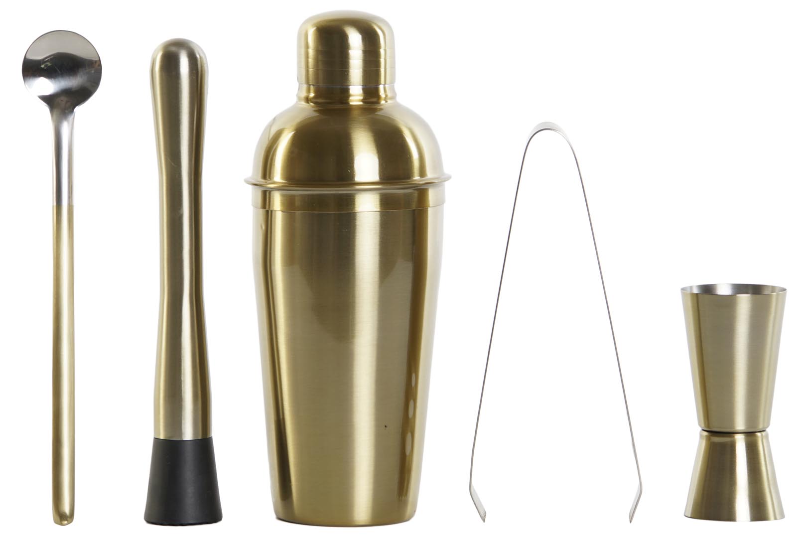 SET COCTELERÍA DORADO MATE - Dekodonia